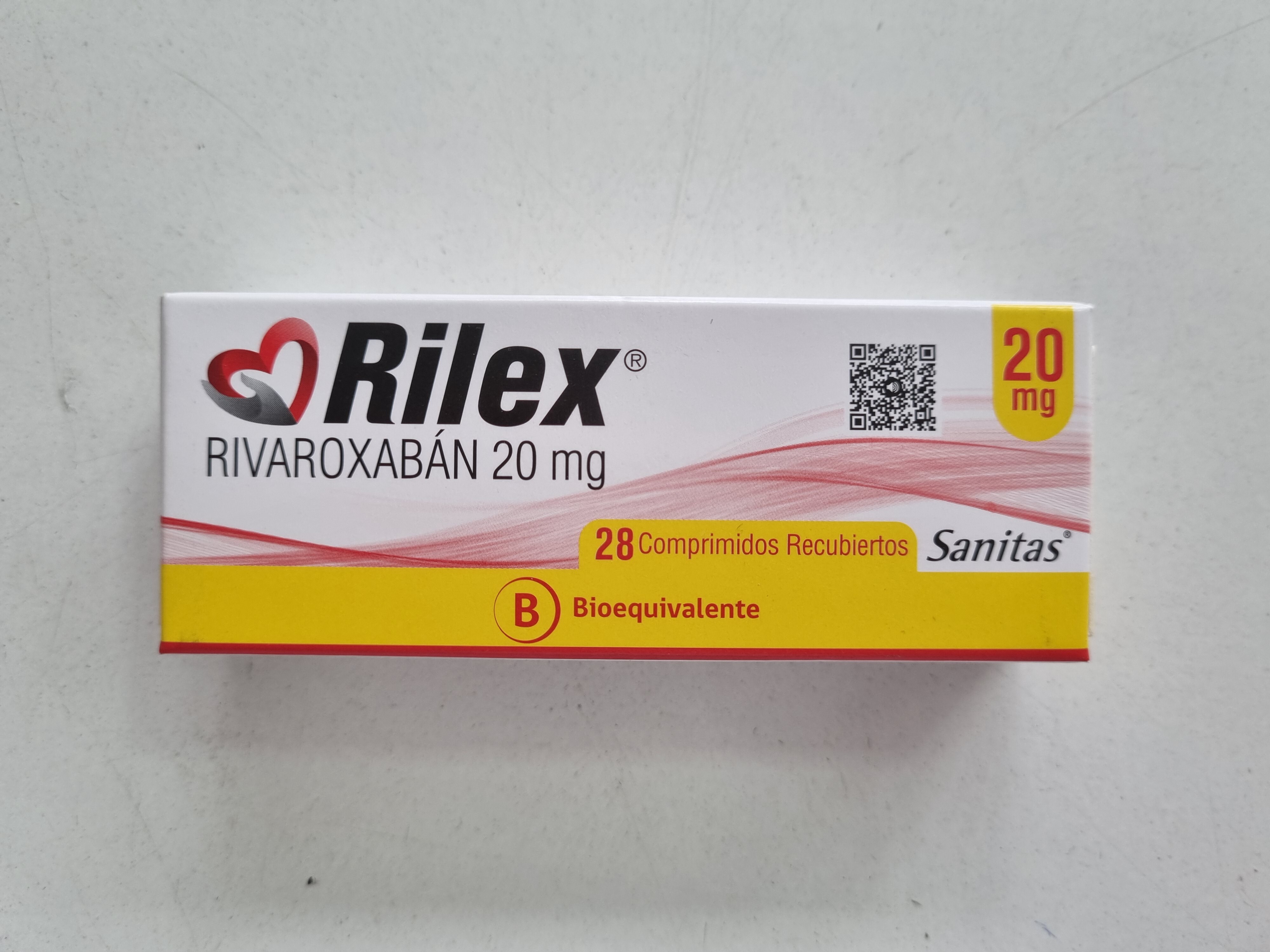 SANITAS RILEX COM 20 MG X 28 (RIVAROXABAN) | ANTICOAGULANTE