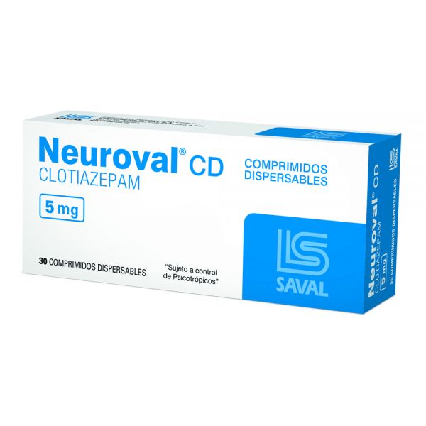 SAVAL NEUROVAL CD COM 5 MG X 30 (CLOTIZEPAM) | ANSIOLITICO